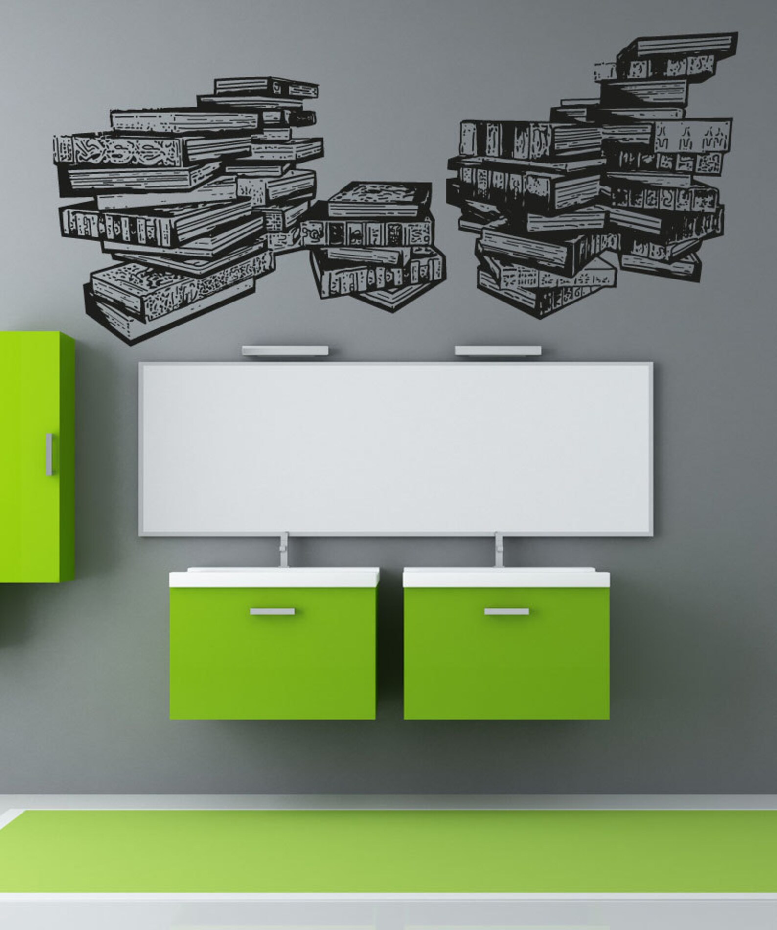 Vinyl Wall Decal Sticker Library Books 5061s - Etsy