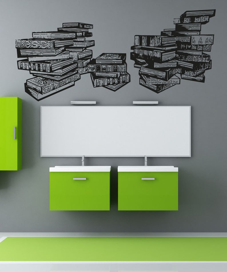 Vinyl Wall Decal Sticker Library Books 5061s - Etsy