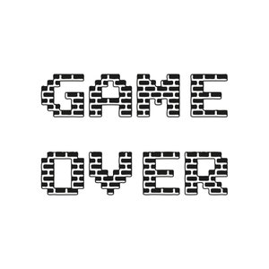 Game Over Quote Wall Decal Sticker. Gamer Tag. Gift for Gamer. Video ...