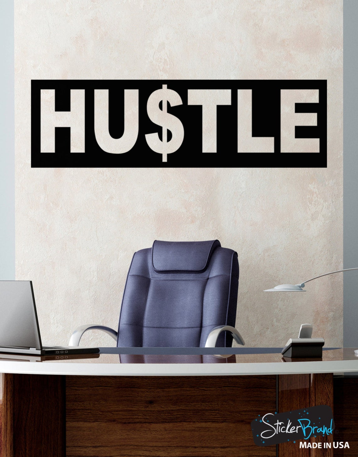Hustle Motivational Quote Vinyl Wall Decal Sticker 6059 - Etsy