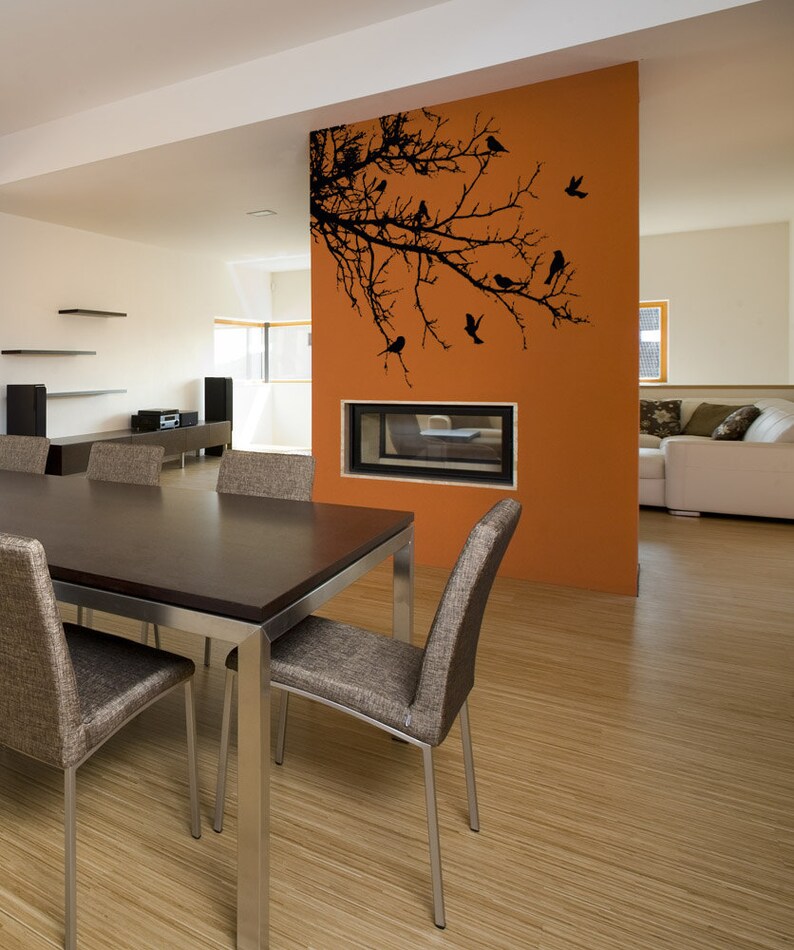 Birds on Tree Branch Vinyl Wall Decal Sticker. 1002 | Etsy