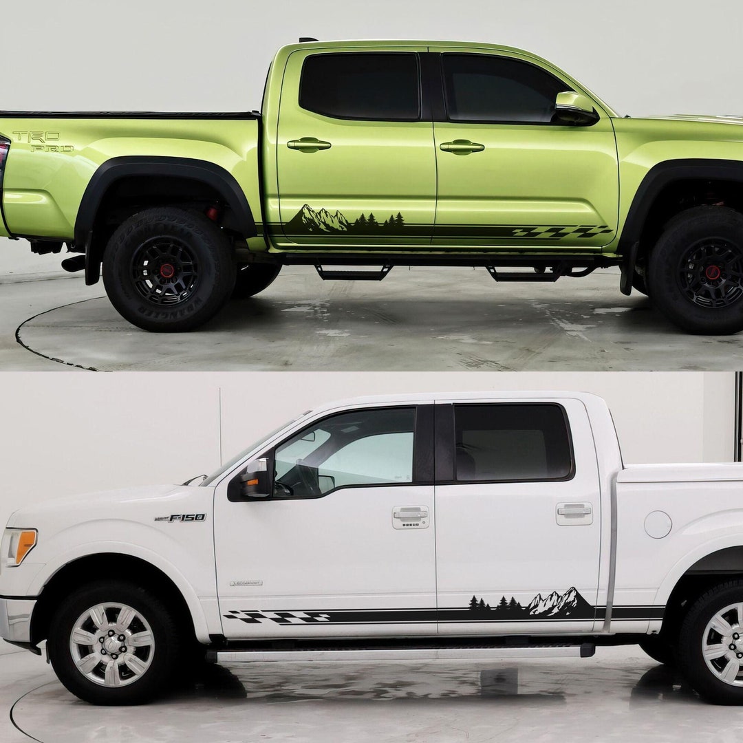 Overland Truck Decal Sticker Mountain Forest Retro Truck Side Stripes ...