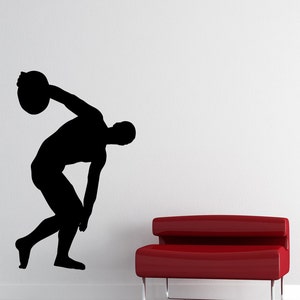 Vinyl Wall Decal Sticker Discus Thrower Statue Silhouette Osmb539s - Etsy