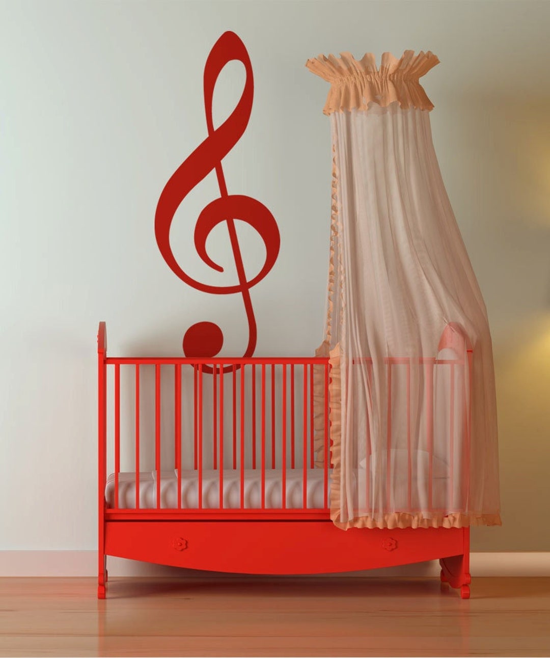 Treble Clef Music Note Vinyl Wall Decal Sticker. Musical Theme Wall ...