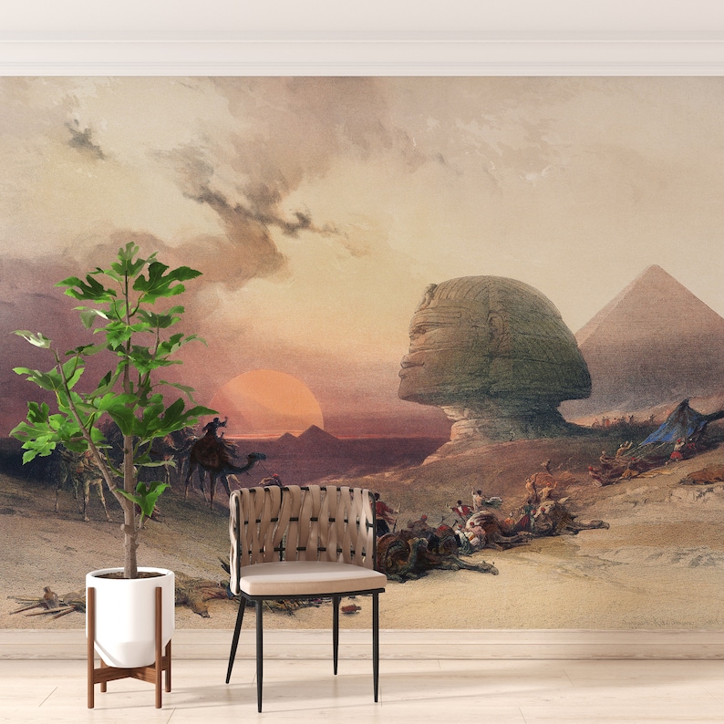 Ancient Egypt Pyramids Wall Mural. Approach of the Simoom - Etsy