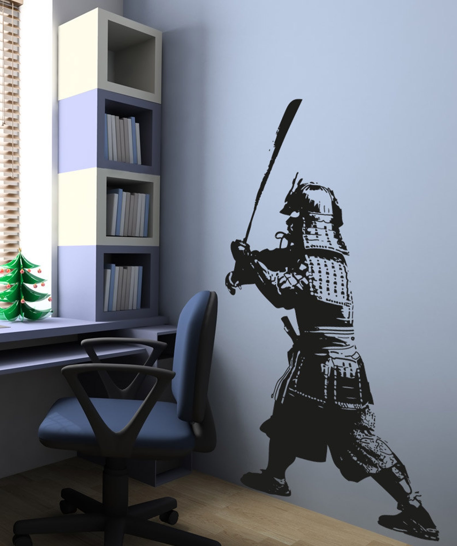 Vinyl Wall Art Decal Sticker Samurai With Sword 5035s - Etsy