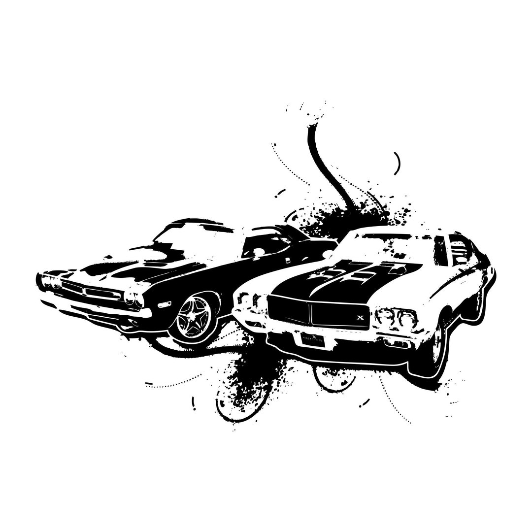 American Muscle Car Wall Decal Sticker Man Cave Wall Decor Garage Wall ...