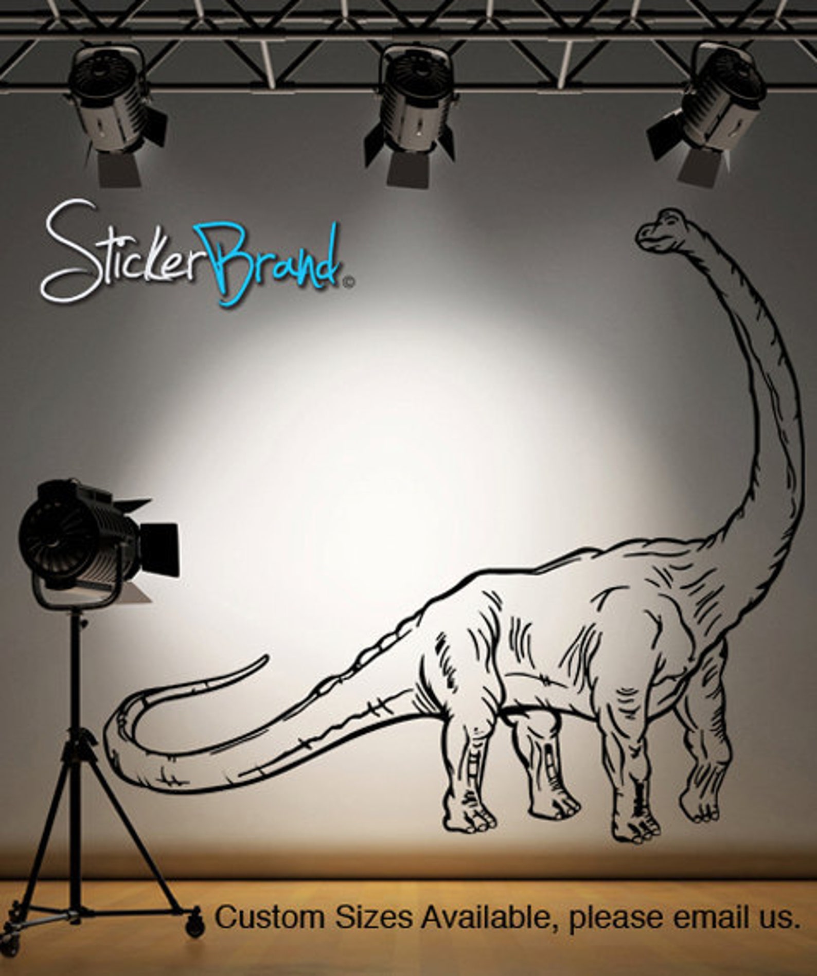 Dinosaur Wall Decal Sticker. Dino Wall Decal. Brachiosaurus - Etsy