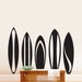 Surfboards on Beach Theme Vinyl Wall Decal Sticker. Set of 5 - Etsy