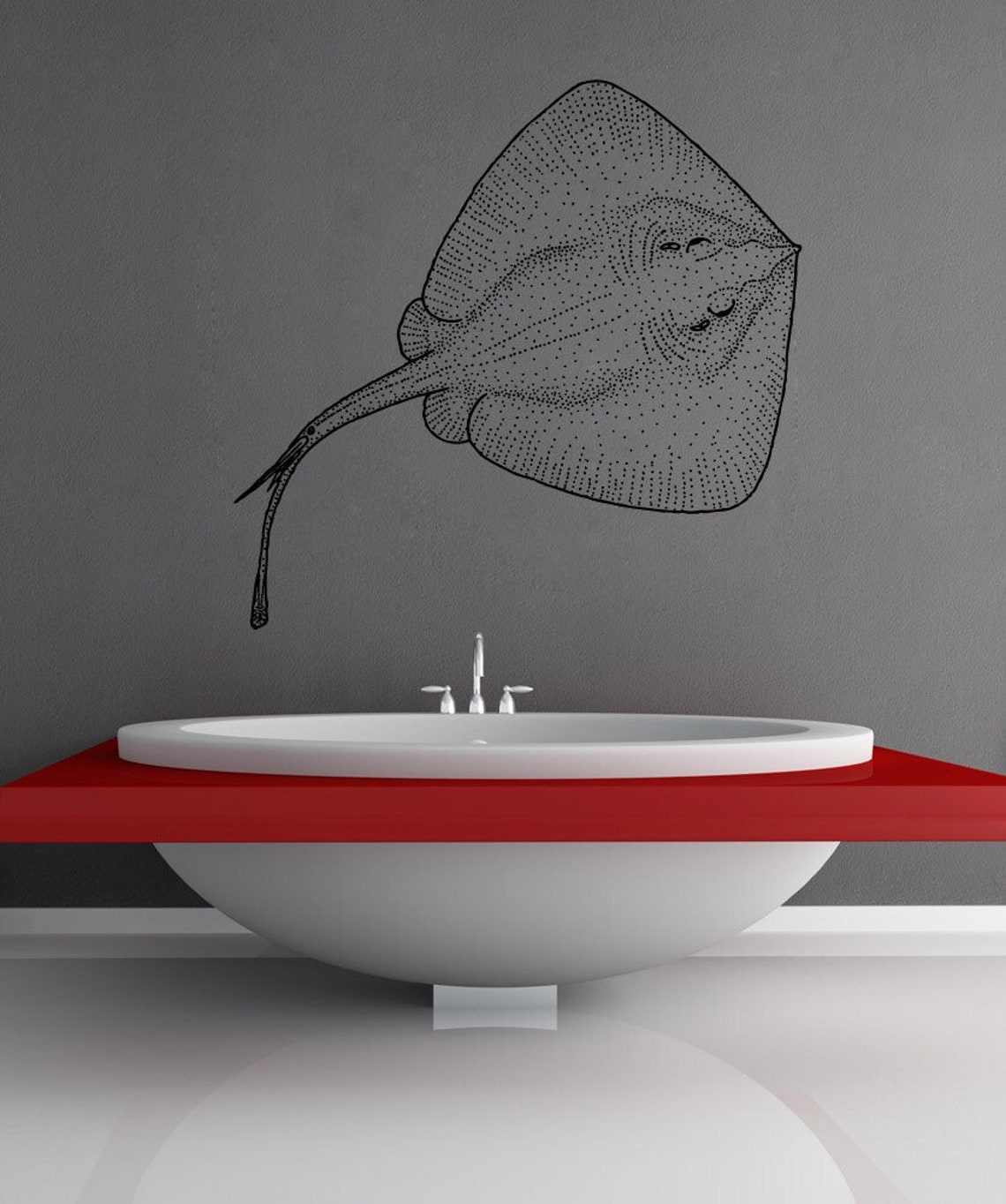 Spotted Stingray Wall Decal Sticker. Kid's Room Decor. Sea - Etsy