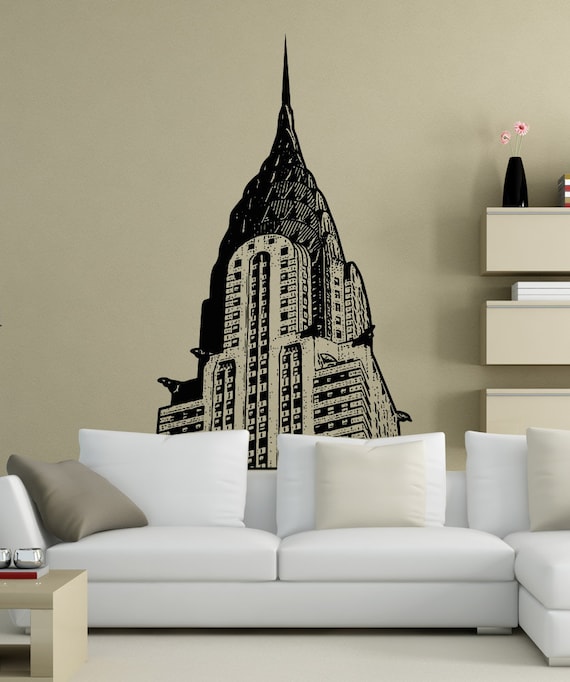 Vinyl Wall Decal Sticker Chrysler Buildings 5199B | Etsy