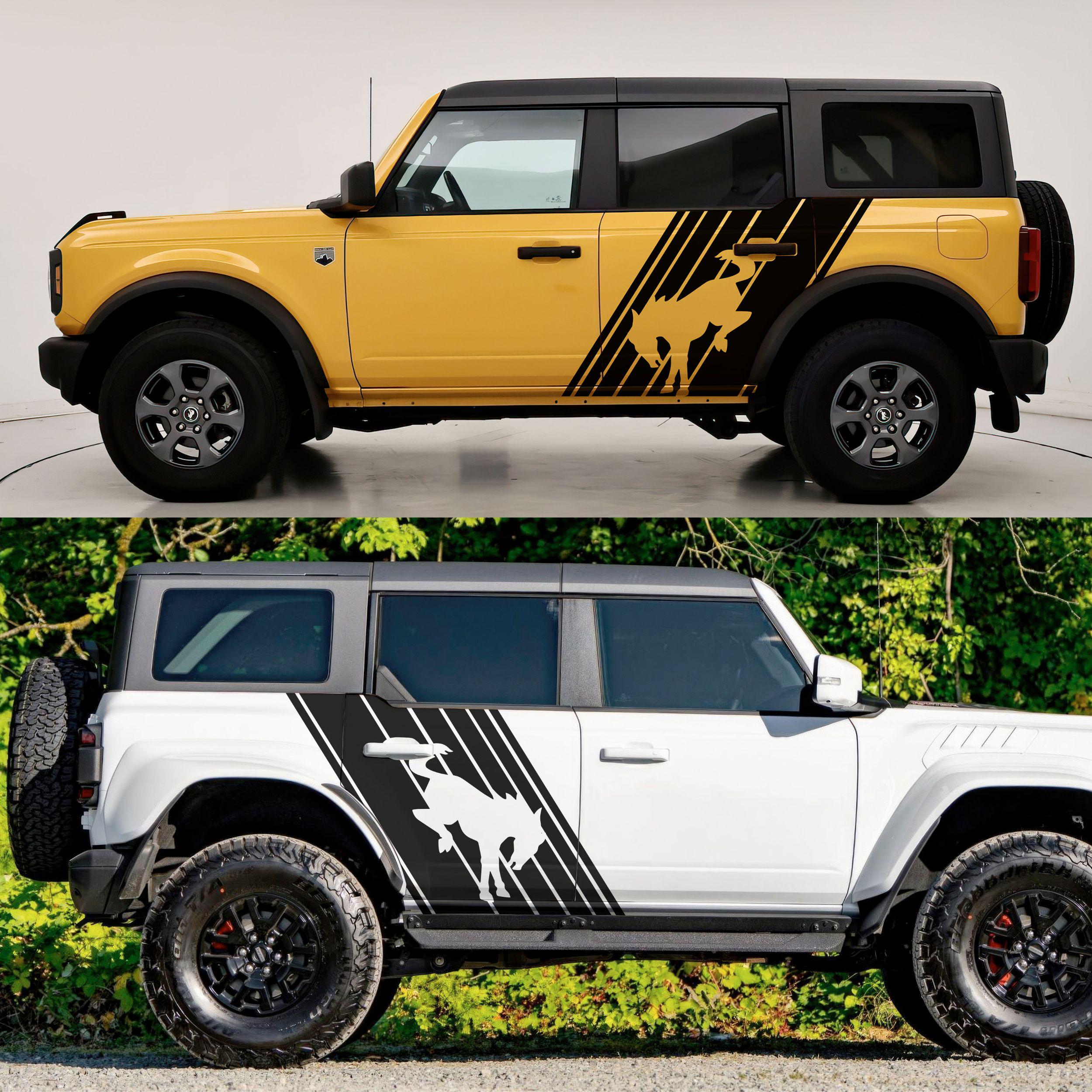 Truck Decal Graphic Sticker for Bronco. Side Fender Horse Stripes Decal ...