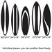 Surfboards on Beach Theme Vinyl Wall Decal Sticker. Set of 5 - Etsy