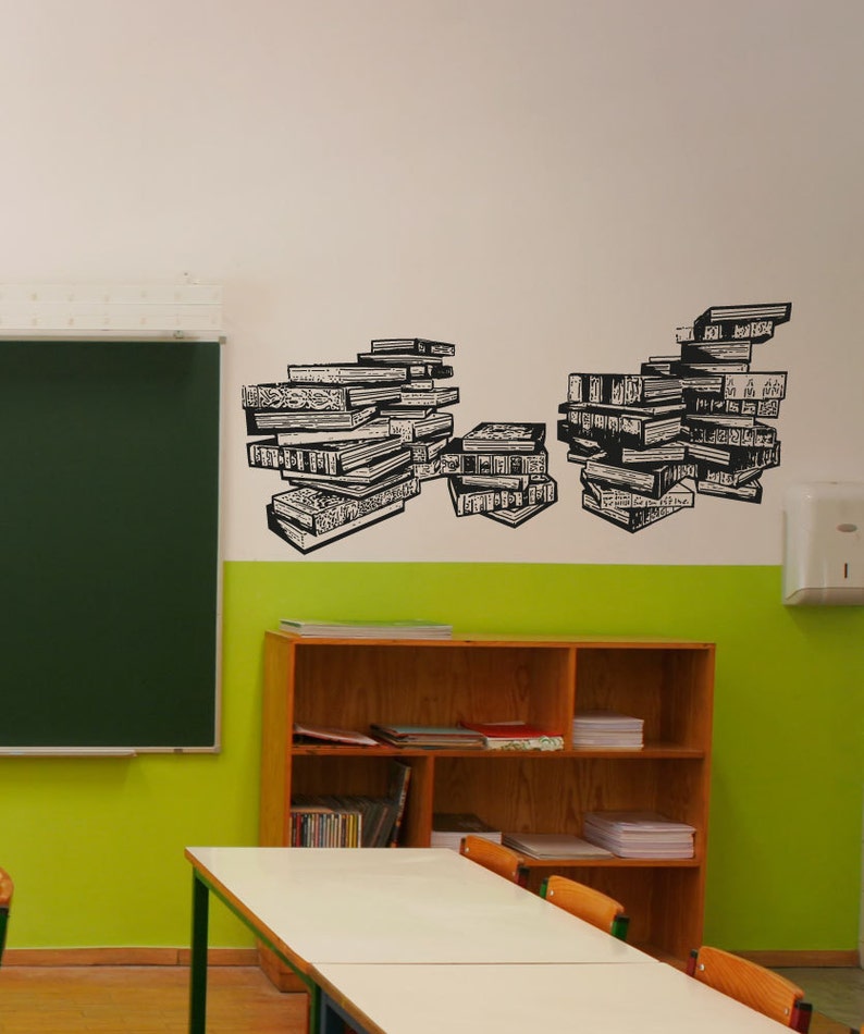 Vinyl Wall Decal Sticker Library Books 5061s - Etsy