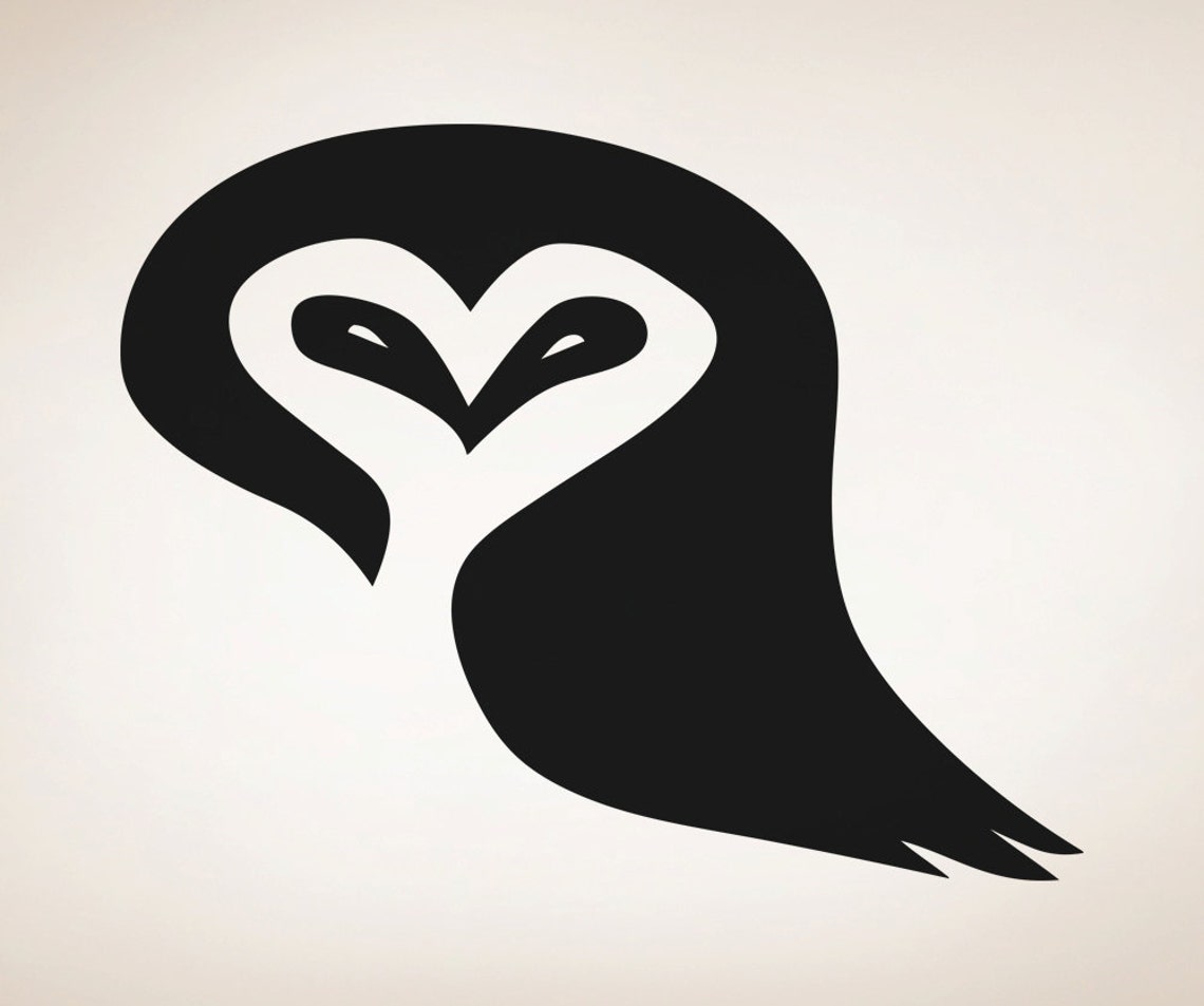 Vinyl Wall Decal Sticker Heart Owl Osaa1301m - Etsy