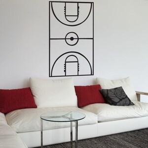 Basketball Court Vinyl Wall Art Decal Sticker. Basketball - Etsy