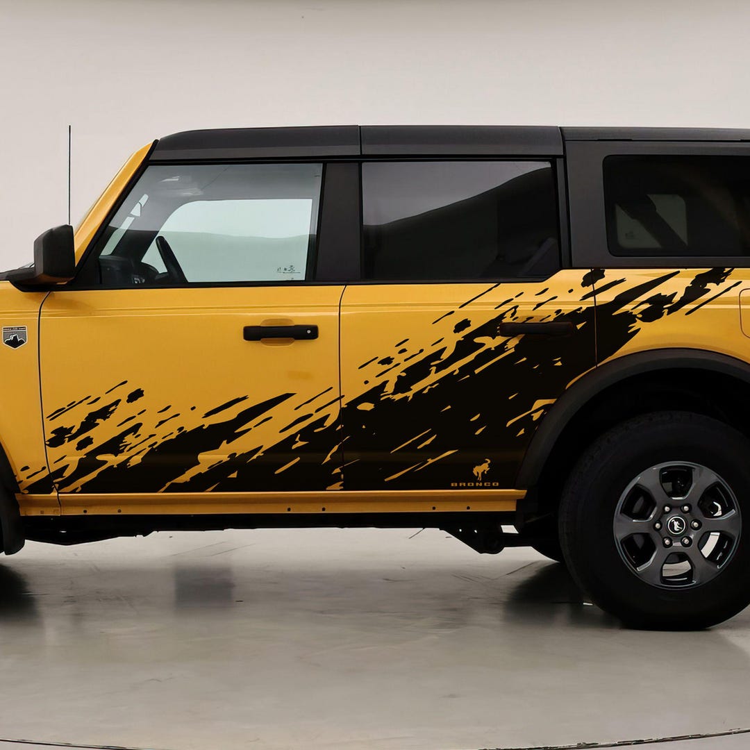 Mud Splash Side Rocker Panel Car Graphic Sticker. Bronco Set of 2 off ...