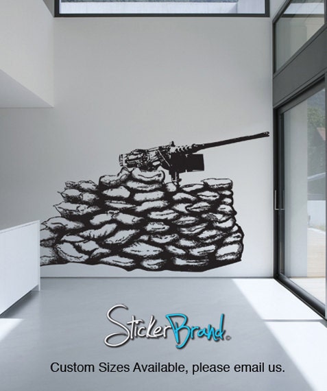 Gun 50 Caliber Nest Army Military Vinyl Wall Decal Sticker. - Etsy