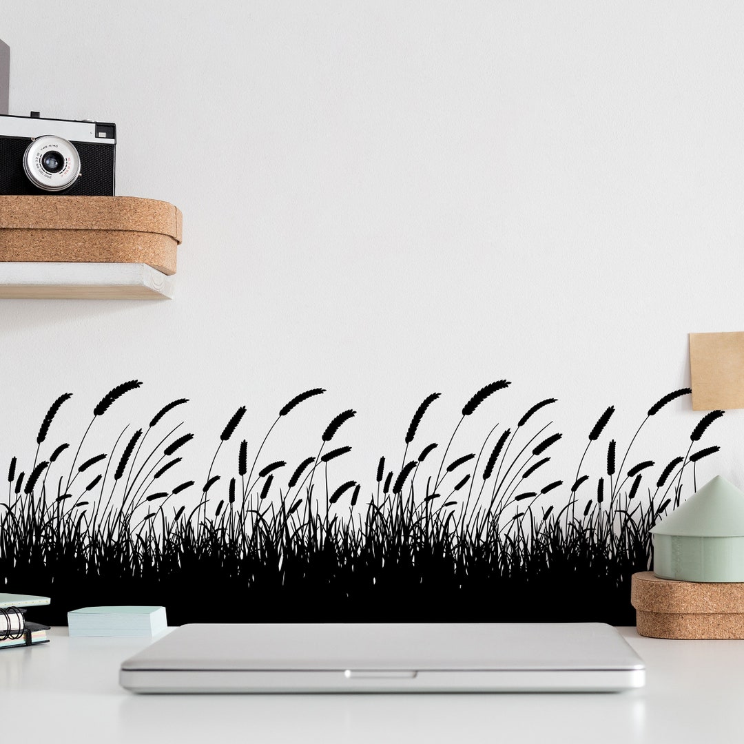 Grass Wall Decal. Nature Decor. Living Room Wall Decor. Bedroom ...