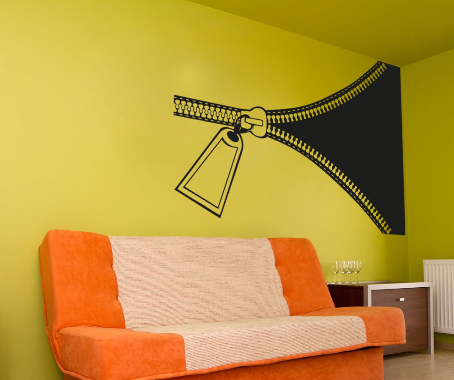 Vinyl Wall Decal Sticker Zip up Osaa1345s | Etsy