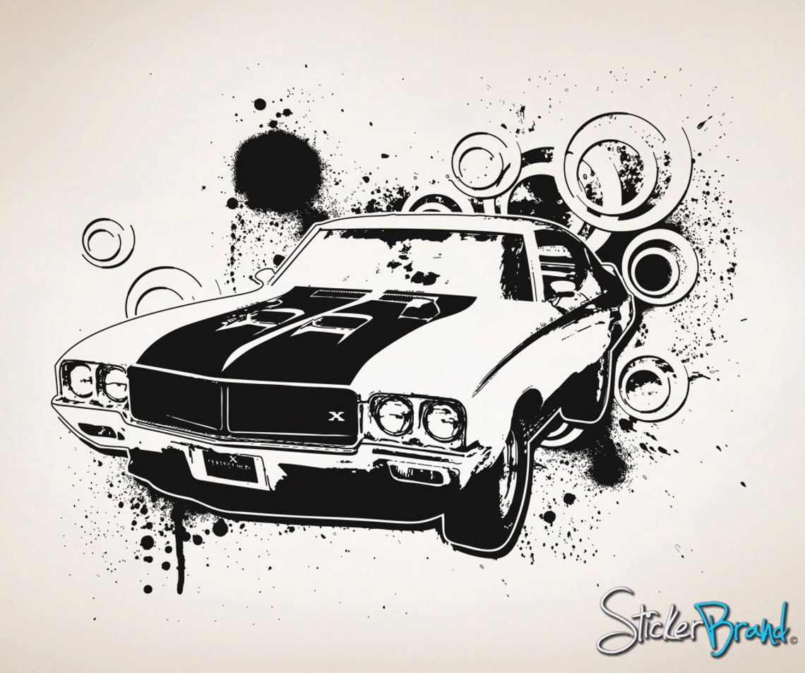 Vinyl Wall Decal Sticker 70s American Muscle Car OSAA123B | Etsy