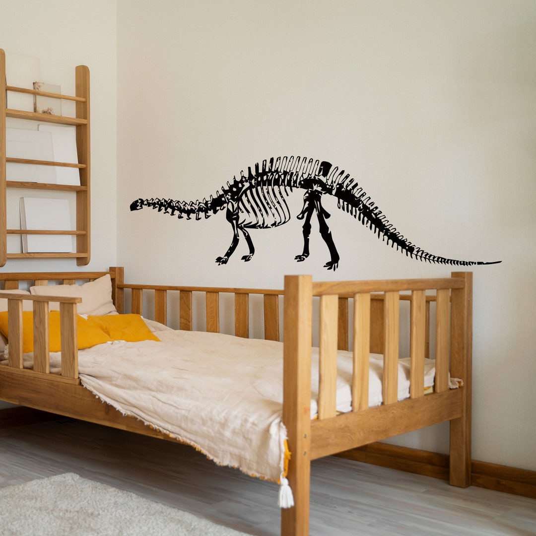 Jurassic Dinosaur Wall Decal Sticker. Brontosaurus Dinosaur Bones Wall ...