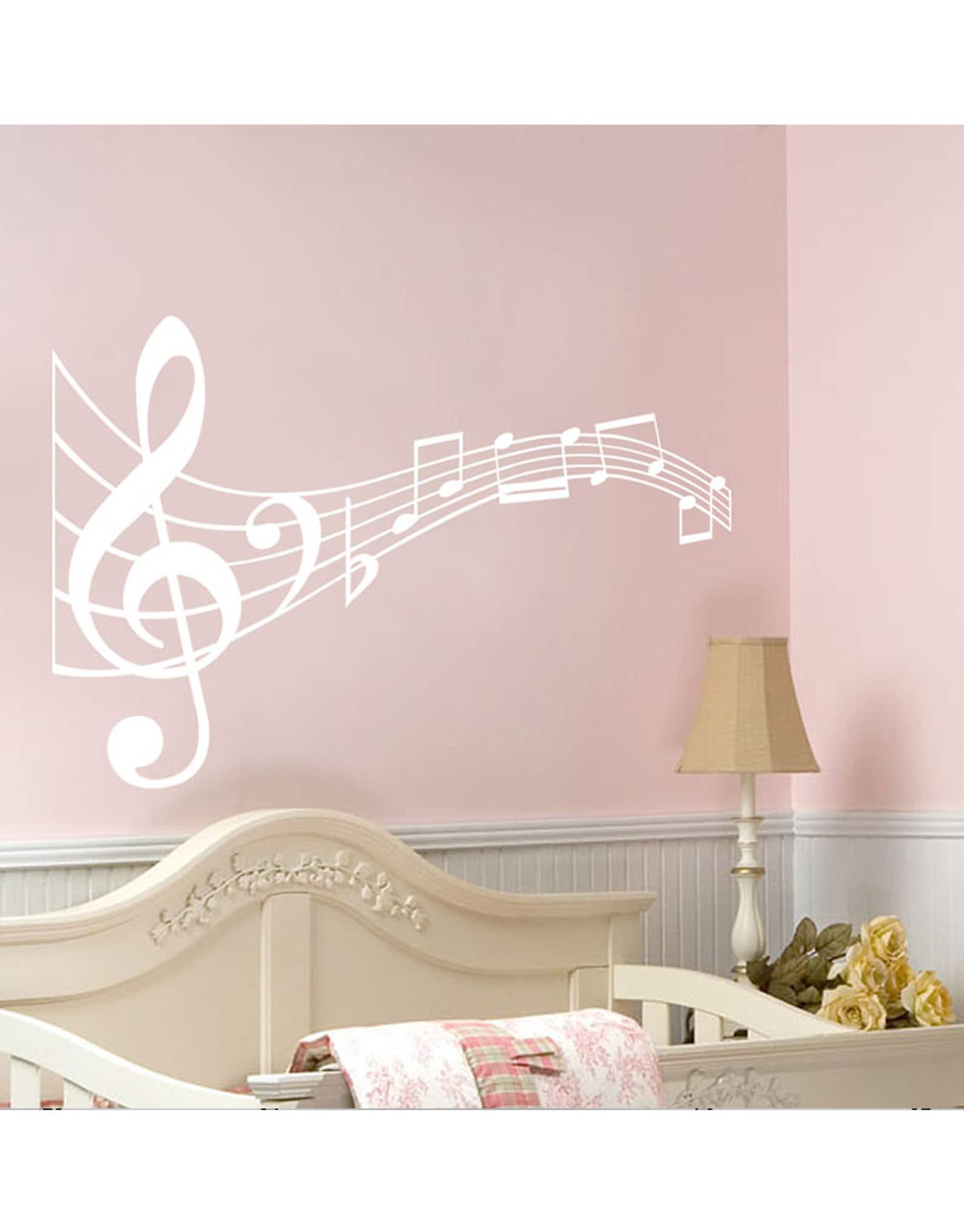 Music Note Vinyl Wall Decal Sticker. Music Class Room Studio | Etsy