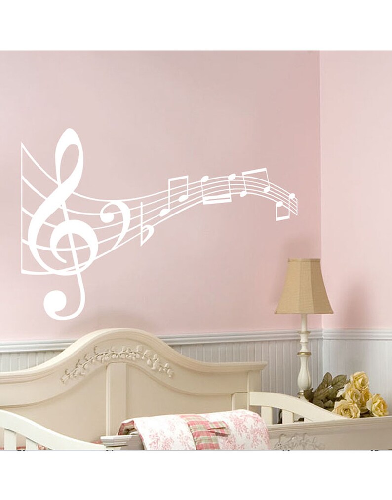 Music Note Vinyl Wall Decal Sticker. Music Class Room Studio | Etsy