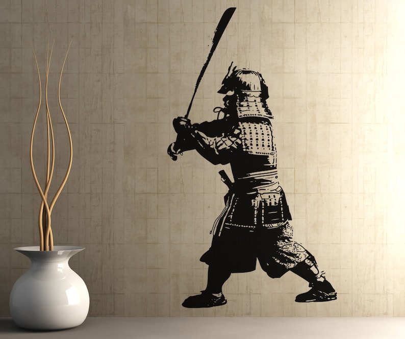 Vinyl Wall Art Decal Sticker Samurai With Sword 5035s - Etsy