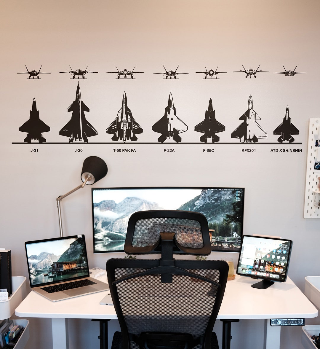 Military Fighter Jets Wall Decal Stickers. Air Force Wall Decor ...