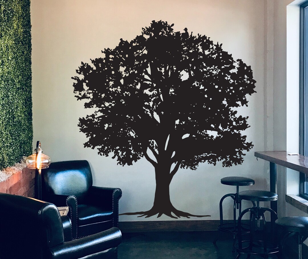 Tree Wall Decal Sticker. Bedroom Tree Wall Art, Bathroom Wall Decor ...