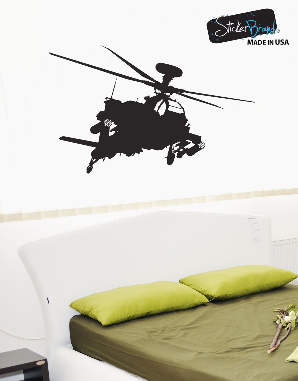 Military Apache Helicopter Vinyl Wall Decal Sticker. Kid's - Etsy