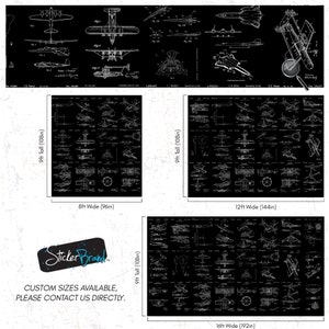 Aviation Wallpaper Mural. Featuring Military Jet and Airplane Patent ...