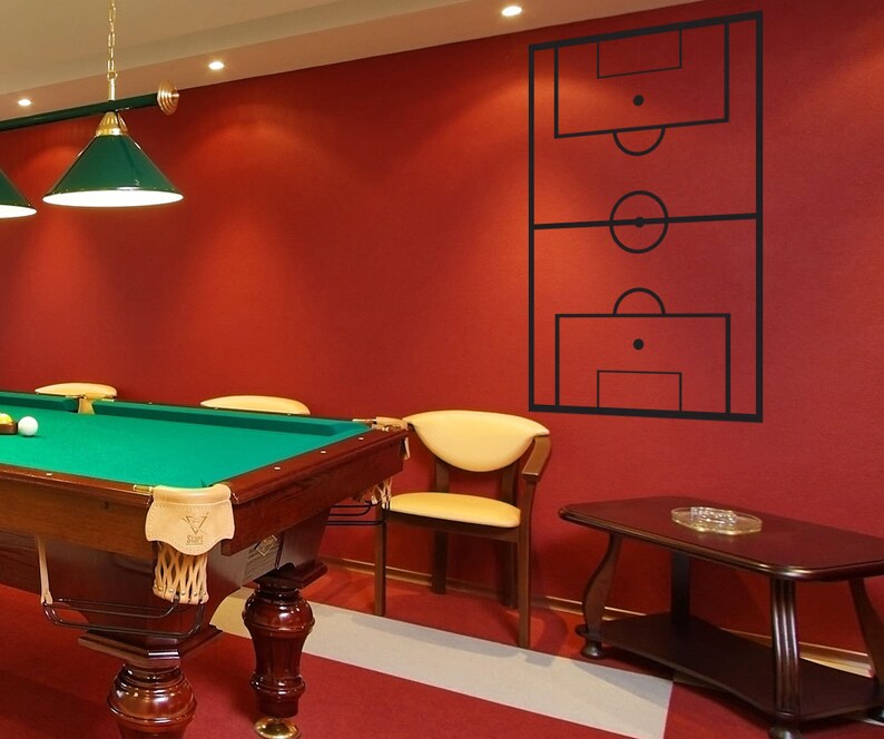 Soccer Field Wall Decal. Football Pitch Wall Decal Sticker. - Etsy