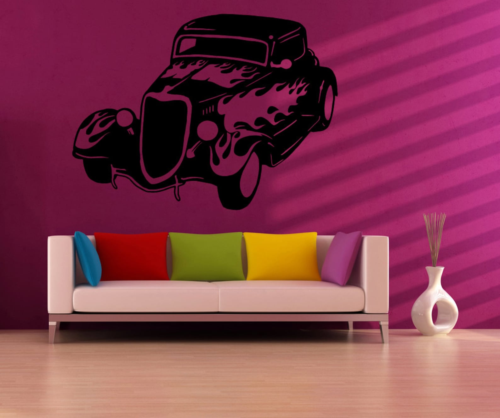 Vinyl Wall Decal Sticker Classic Car Osmb617s - Etsy