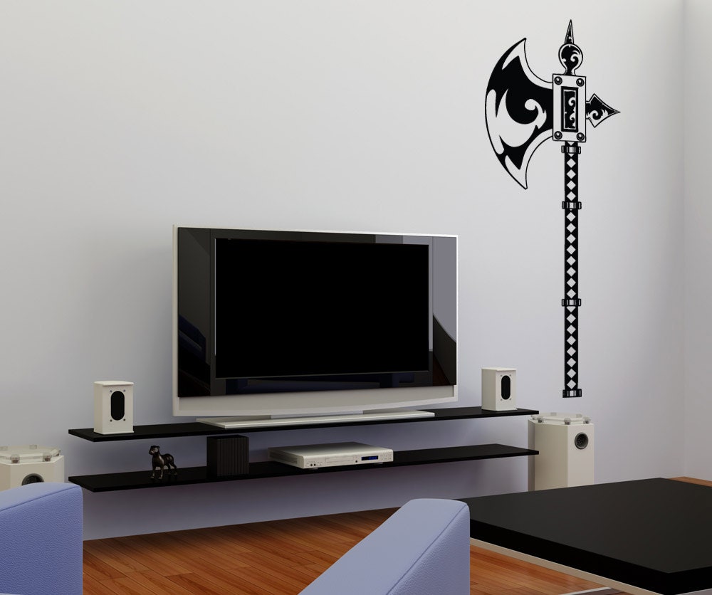 Vinyl Wall Decal Sticker Medieval Battle Axe 1329s | Etsy