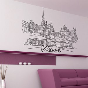 Vienna Wall Decal Sticker. European Theme Decor. Office Wall Art Decor ...