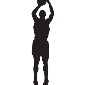 Basketball Wall Decal Sticker. Basketball Hoop Player Shooting. Boy's ...