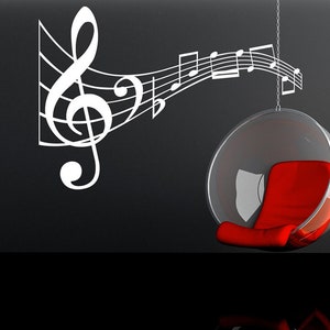 Music Note Vinyl Wall Decal Sticker. Music Class Room Studio - Etsy