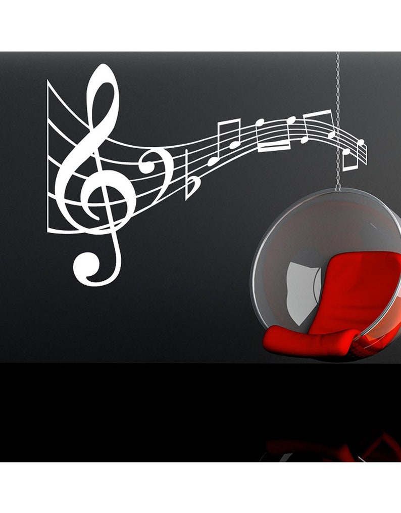 Music Note Vinyl Wall Decal Sticker. Music Class Room Studio - Etsy