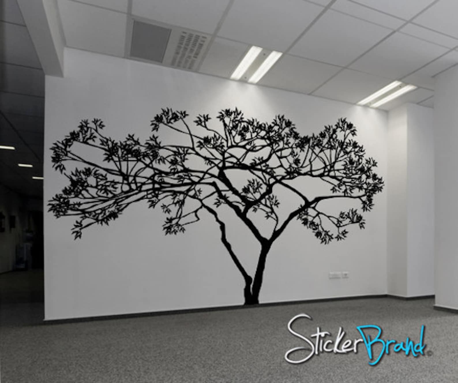 Wide Tree Wall Decal Sticker. Tree Branches Spread Wide to - Etsy