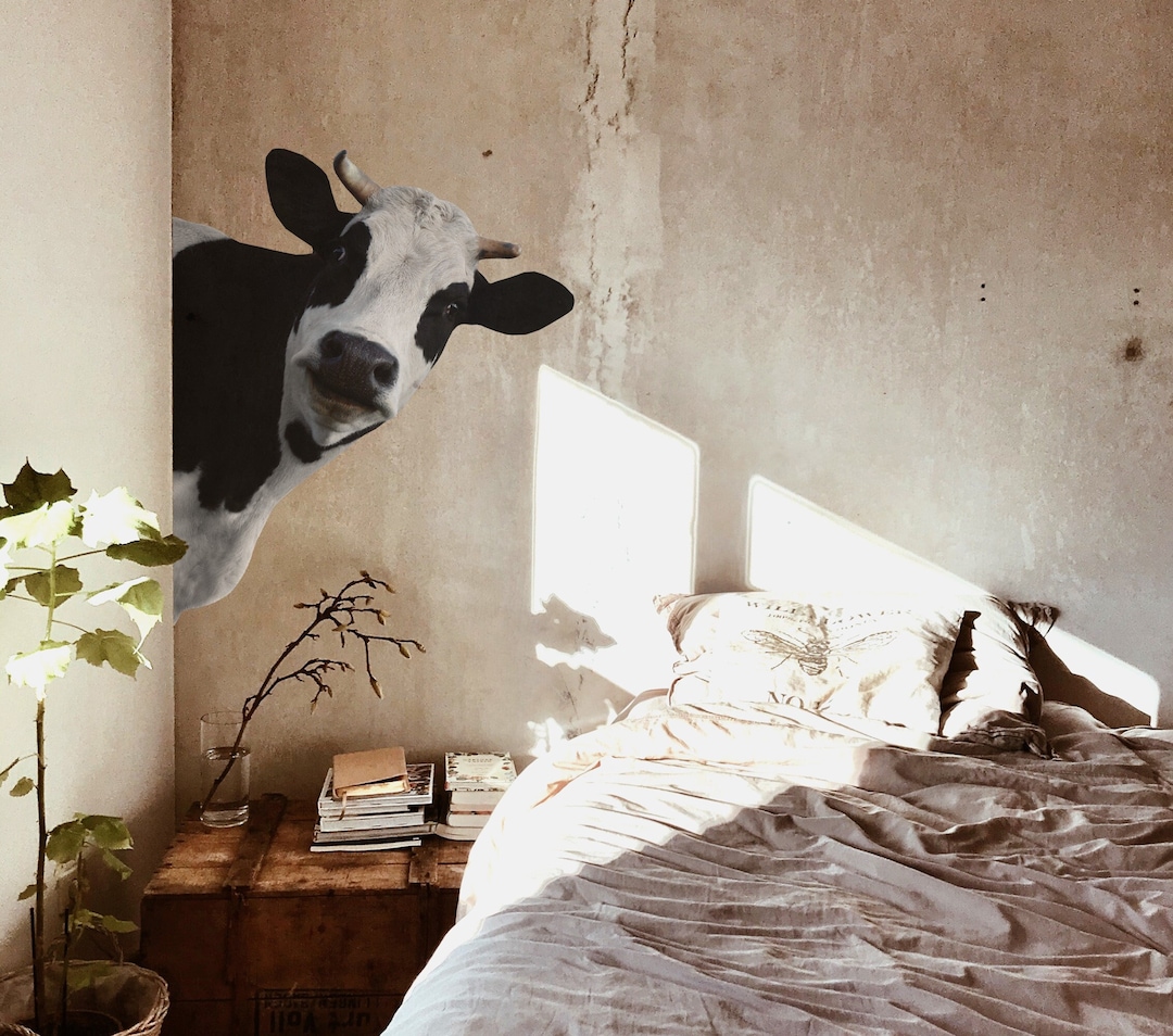 Cow Wall Decal Farm Animal Wall Art Nursery Decal Barn Yard Sticker ...