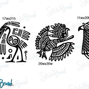Mayan Animal Hieroglyphics (symbols) Vinyl Wall Art Decal Sticker. #542 ...