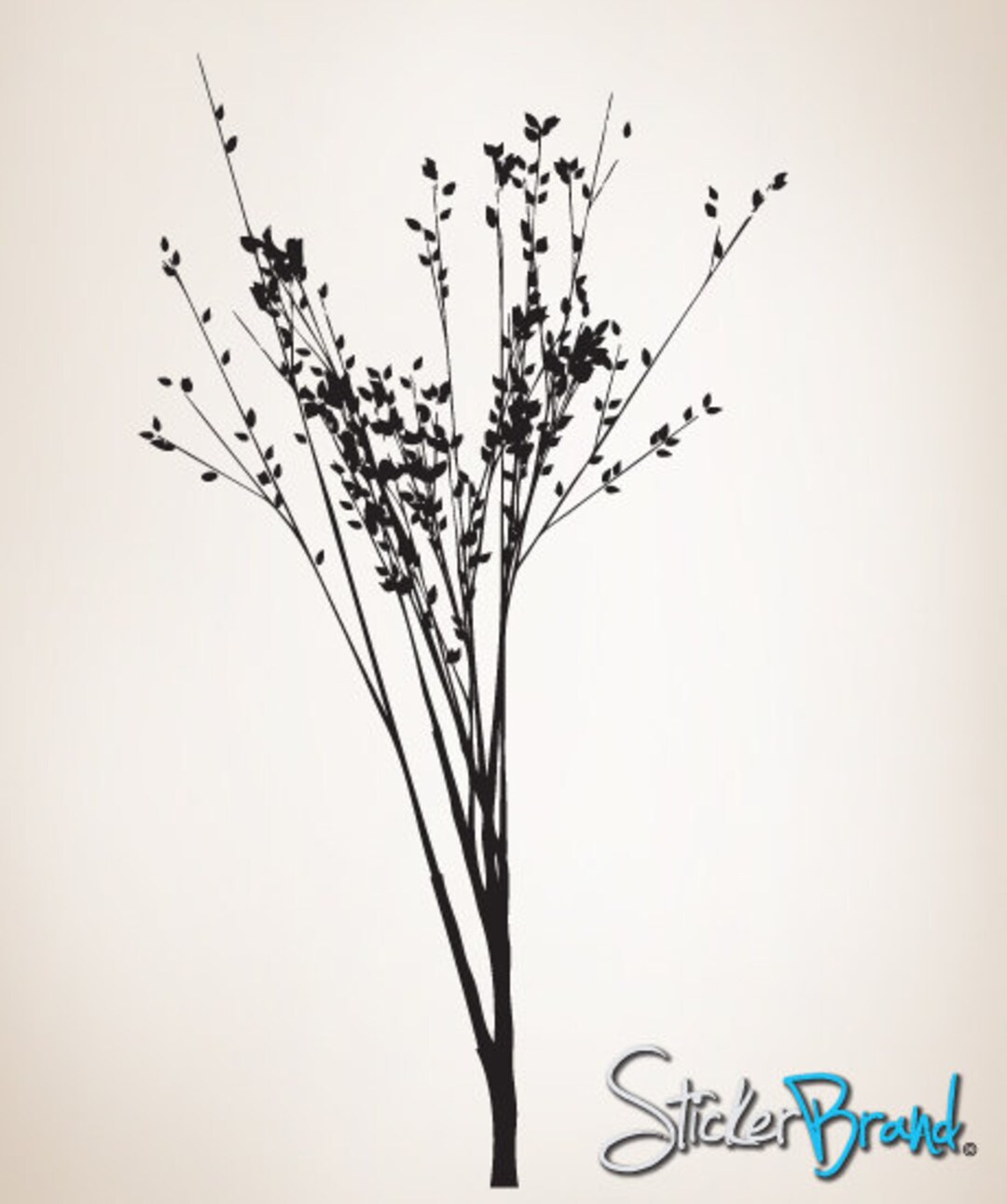 Vinyl Wall Decal Sticker Flower Bush Branches Tree Mmartin139s - Etsy
