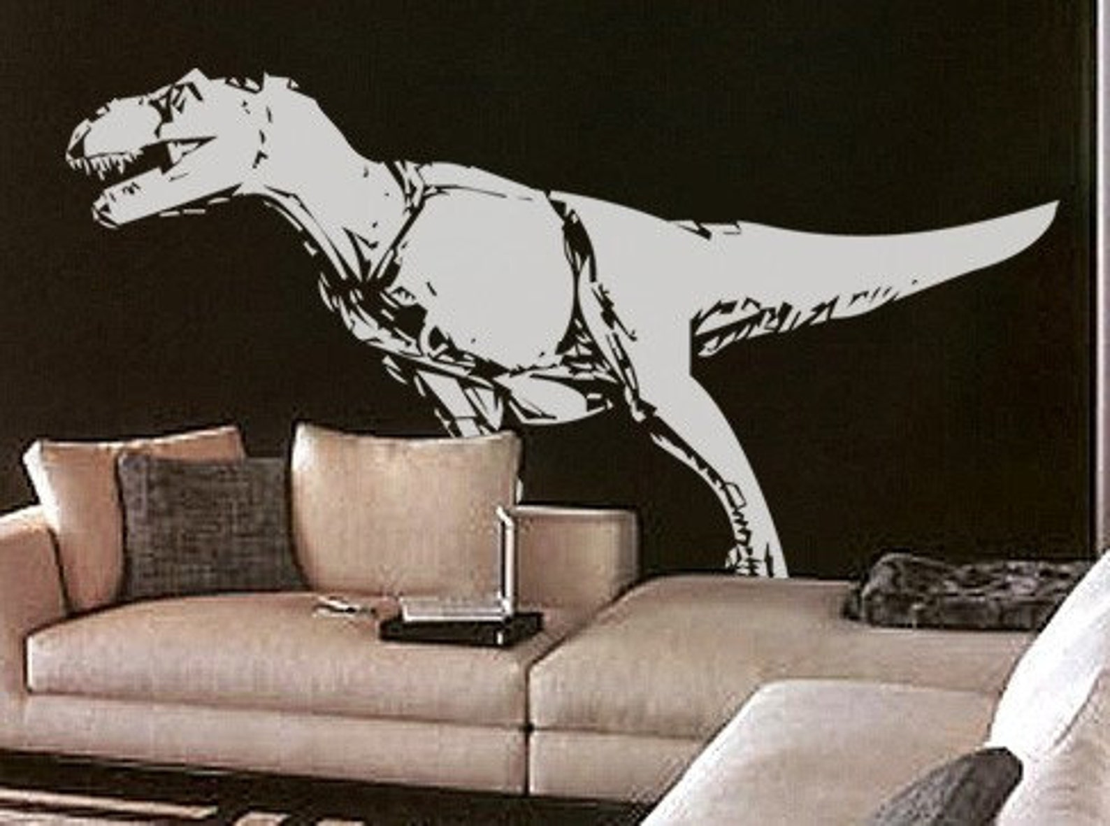 T-rex Dinosaur Wall Decal Sticker. 123B - Etsy