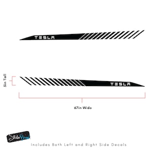 Tesla Model 3, Model Y Graphic Decal Sticker. Side Door Rocker Panel ...