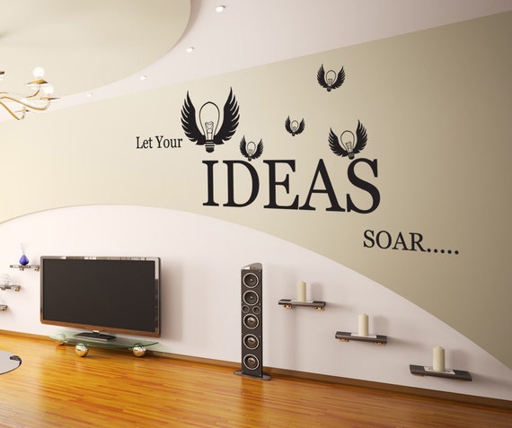 Let Your Ideas Soar Motivational Quote Vinyl Wall Decal | Etsy