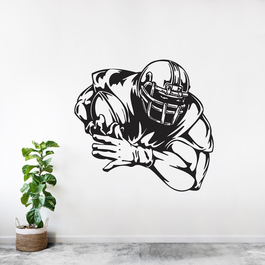 Football Wall Decal. Sports Wall Art Football Room Decor. Football ...