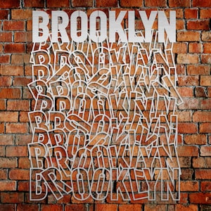 Brooklyn Metal Sign Power Coated 18 Gauge Steel New York Home Decor ...
