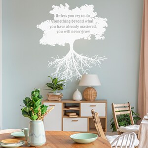 Motivational Quote Wall Decal. Tree Roots Inspirational Quote. Office ...